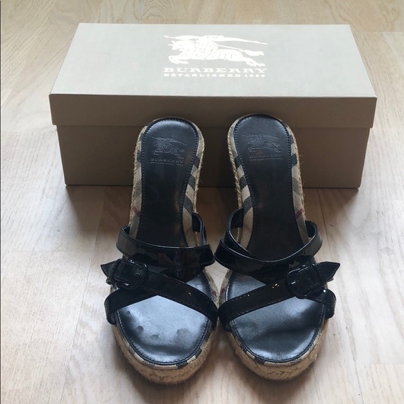 Burberry | Shoes | Burberry Wedge Sandal | Poshmark